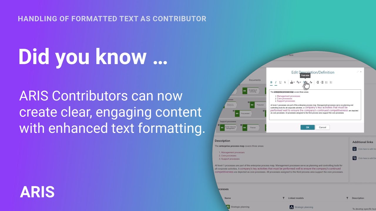 Discover the New Inline Text Editor for Contributors in the ARIS Portal ...