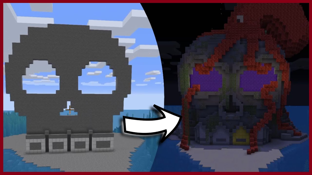 Building MASSIVE Skull-Themed Netherportal in Minecraft - YouTube