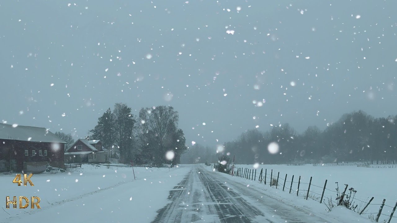 Winterwonderland Drive: Snowfall in Sweden & Beautiful Landscapes ...