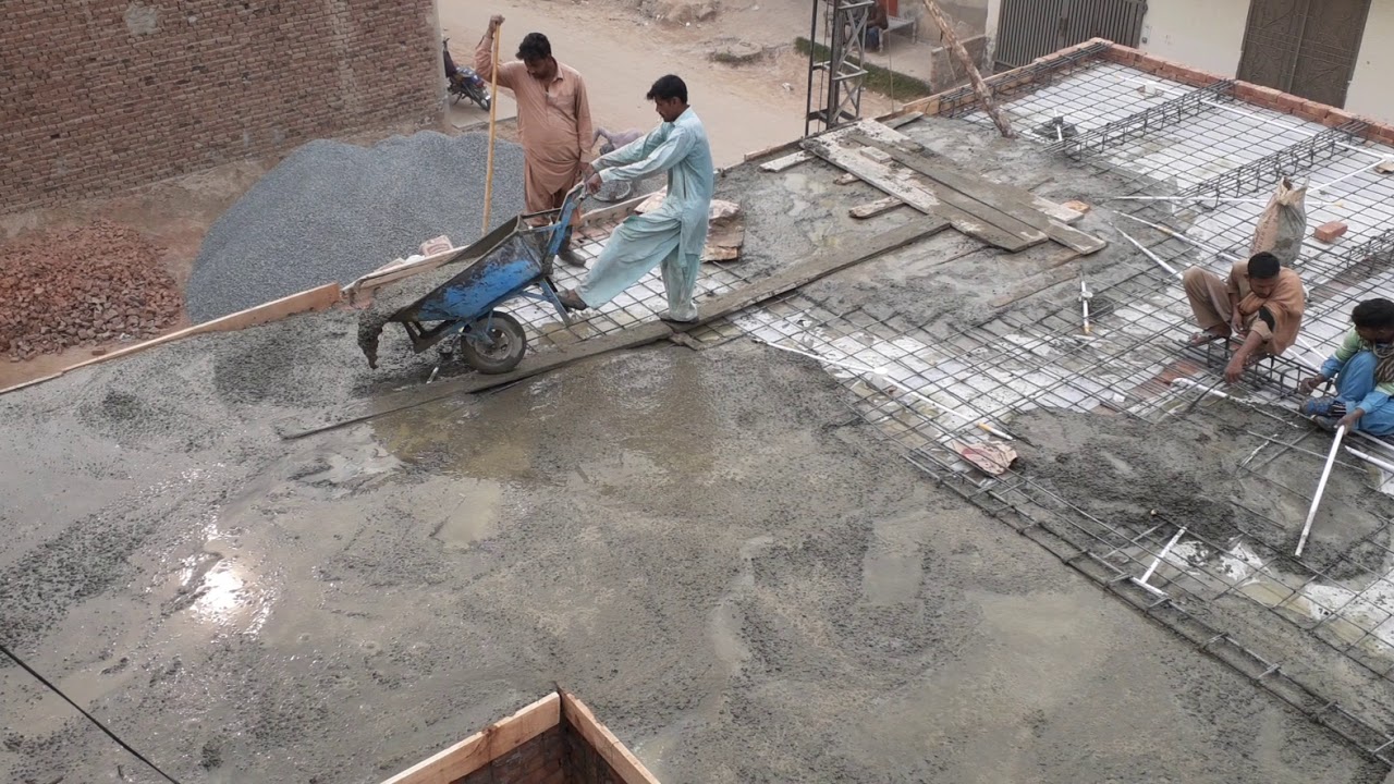 Slab concrete work - YouTube