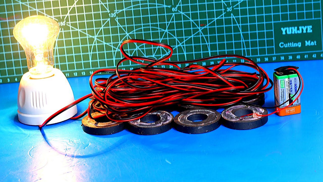 Making Free Energy Light Bulb At Home - 100% Working Tricks - YouTube