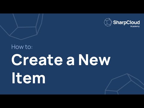 How to Create New Items - YouTube