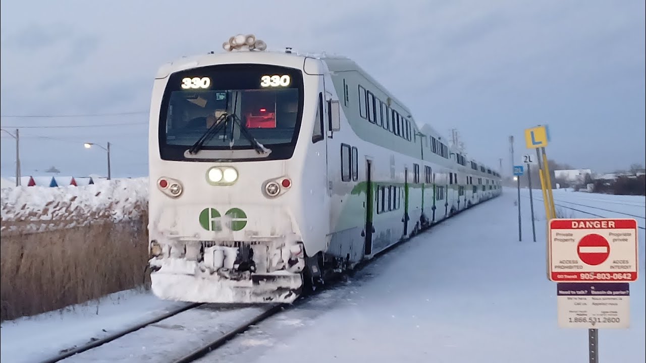 GO 1927 - 330 With 604 Arriving At Bronte GO 2/13/25 - YouTube