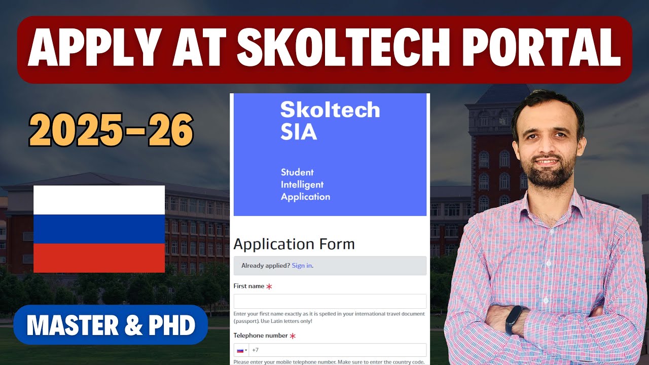 How to Fill Skoltech Application Form 2025-26 | Study in Russia - YouTube