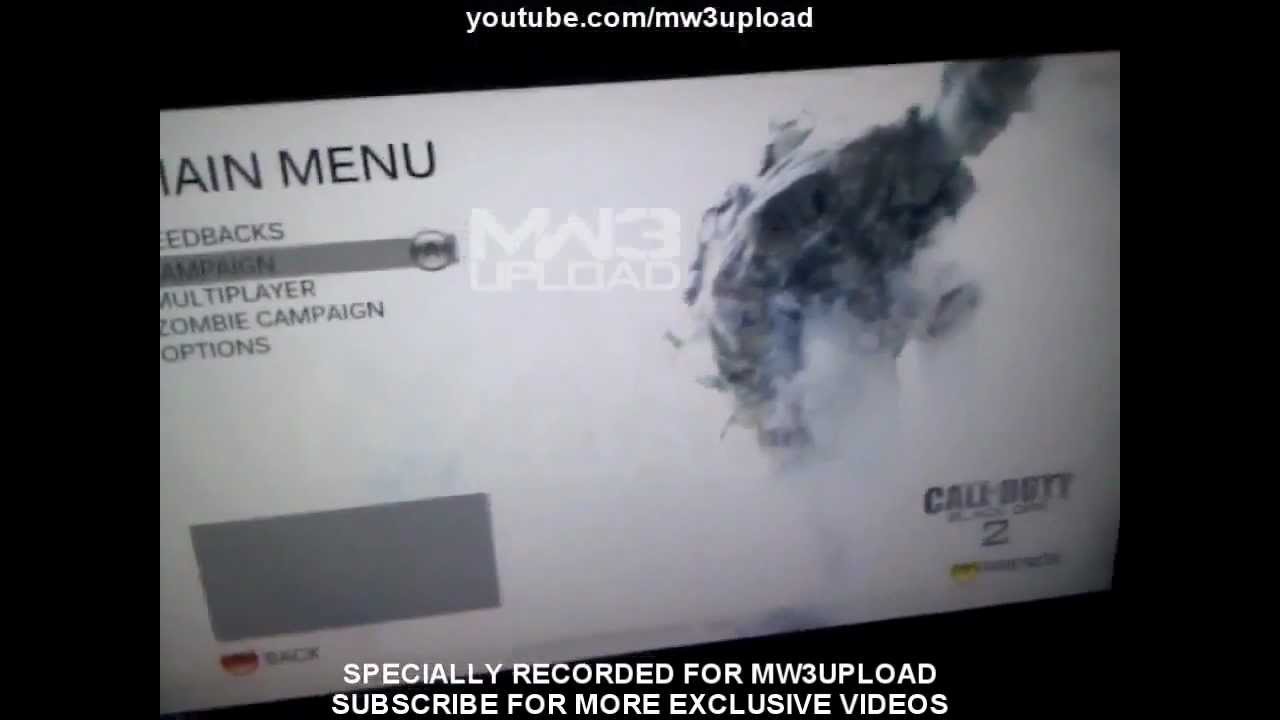 Leaked! Call of Duty Black Ops 2 Main Menu Screen - YouTube