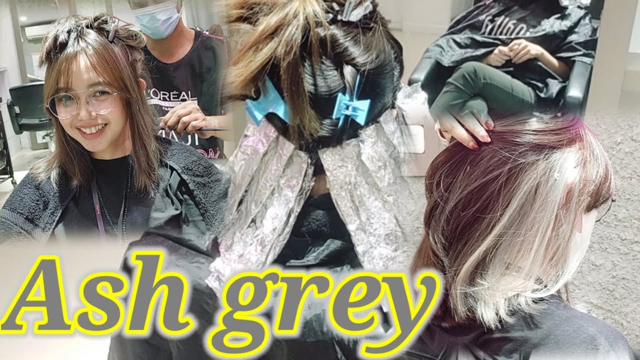 Warna rambut ash grey peek A boo||rekomendasi cat rambut warna ash grey ...