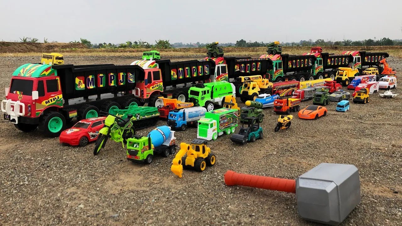 Excavator Truck Bulldozer And Tractor Power Wheels - YouTube