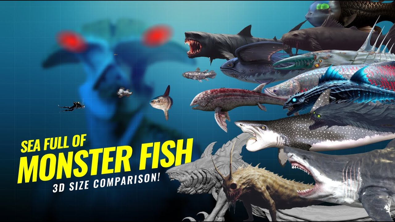 WHAT IF You Dived Into an Ocean Full of Monster Fish? (3D Size ...