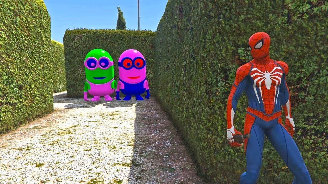 GTA 5 Funny Spiderman vs Minion Fail Ragdoll Eps.31 - YouTube