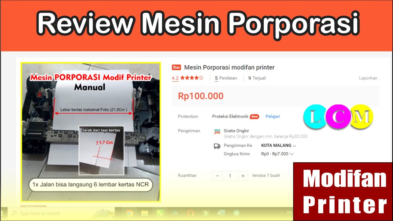 Review Mesin Porporasi / Perforasi Modifan Printer - YouTube