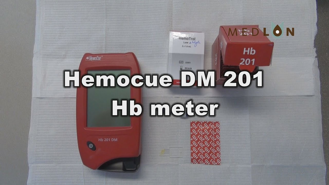 Hemocue DM 201 Hb meter - YouTube
