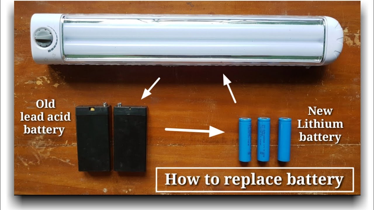 How to replace battery | 12v Led Light Table Lamp | Lithium li-on ...