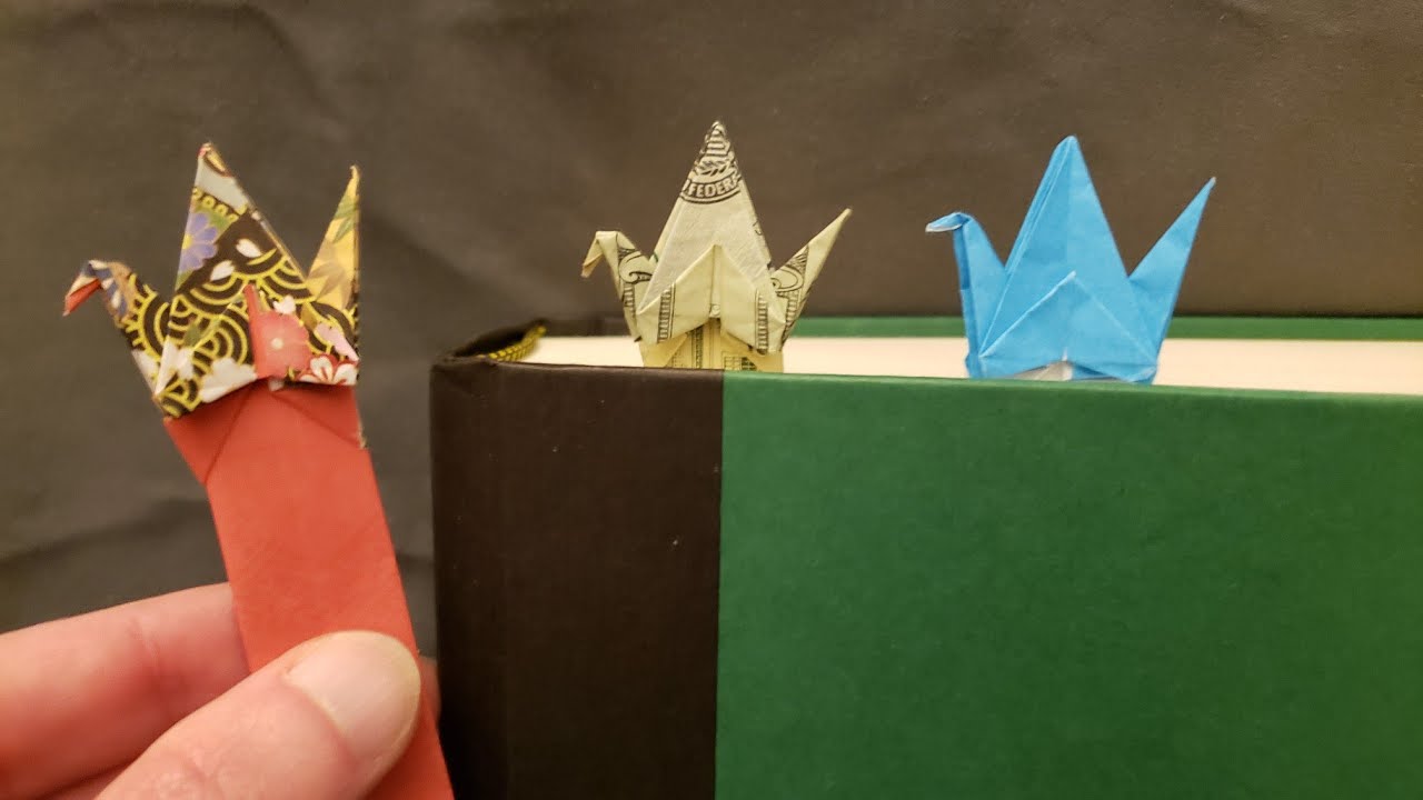 Crane Bookmark - Origami Tutorial! - YouTube