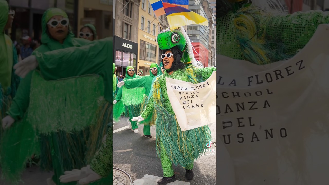 The Green Worm Marched Through the Hispanic Heritage Parade in NYC 🇨🇴🐛 ...