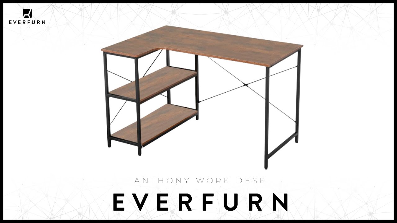 Anthony Work Desk Assembly Video | Everfurn - YouTube
