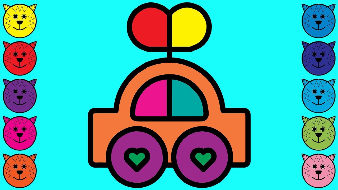 Toy Car Coloring and Drawing for Kids, Toddlers | Drawing Time - YouTube
