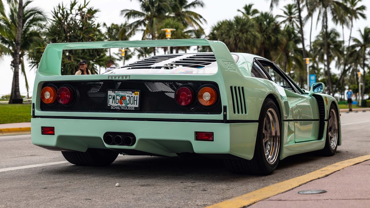 Filming A Multi Million Dollar Ferrari F40 Through Miami... - YouTube
