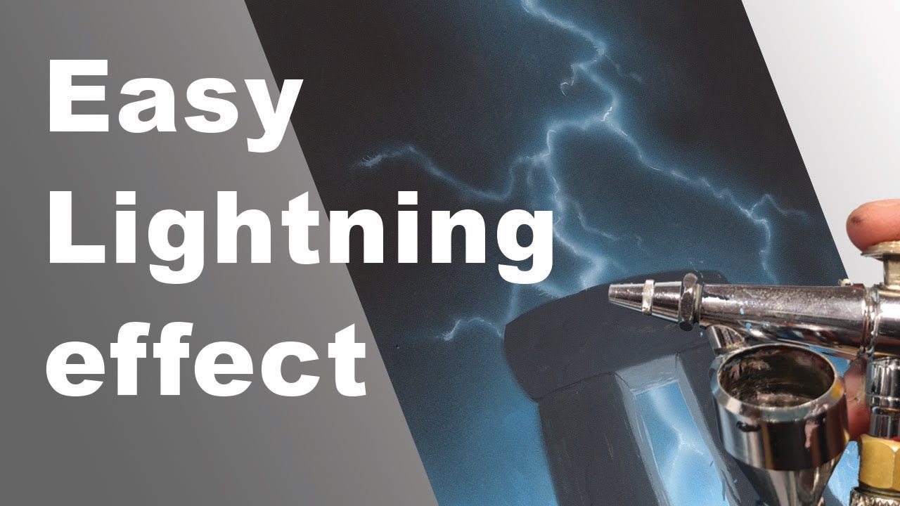 Lightning Strike Airbrush painting technique - YouTube
