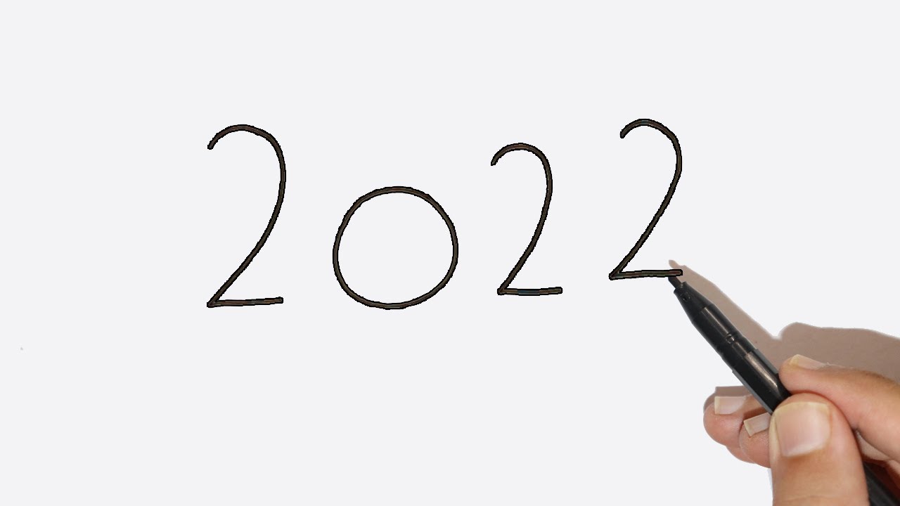 HOW TO TURN NUMBER 2022 INTO A LION - EASY DRAWING AND PAINTING - YouTube