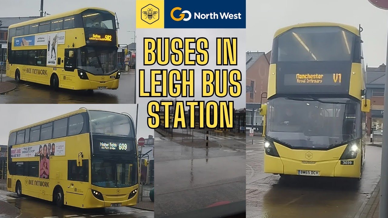 Buses in Leigh Bus Station! 19/02/2025 - YouTube