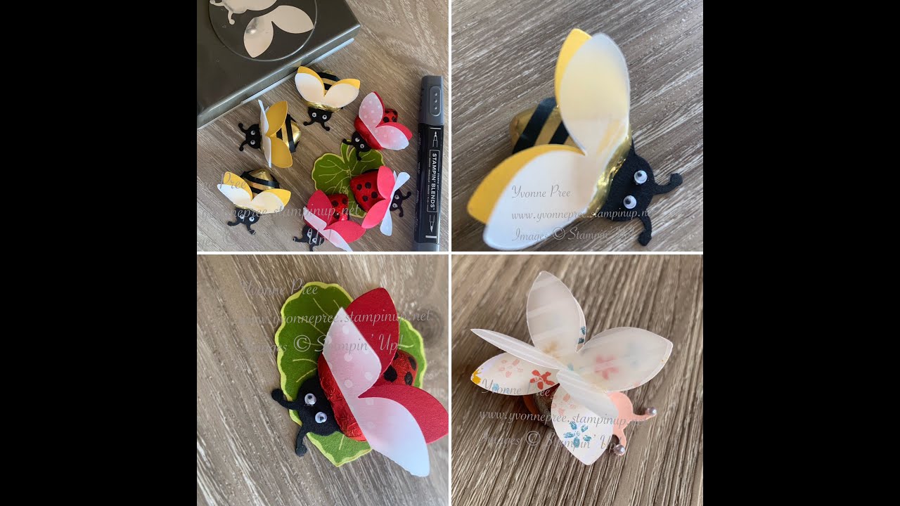 How to Make Ladybug, Bee & Butterflies using the Ladybug Punch by ...