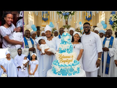 Ruby Ojiakor celebra il ringraziamento e il battesimo del figlio dopo la sua festa di cerimonia d...
