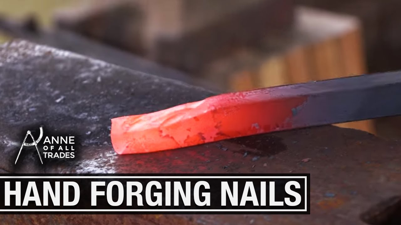 Blacksmithing: Forging a Nail by Hand - YouTube