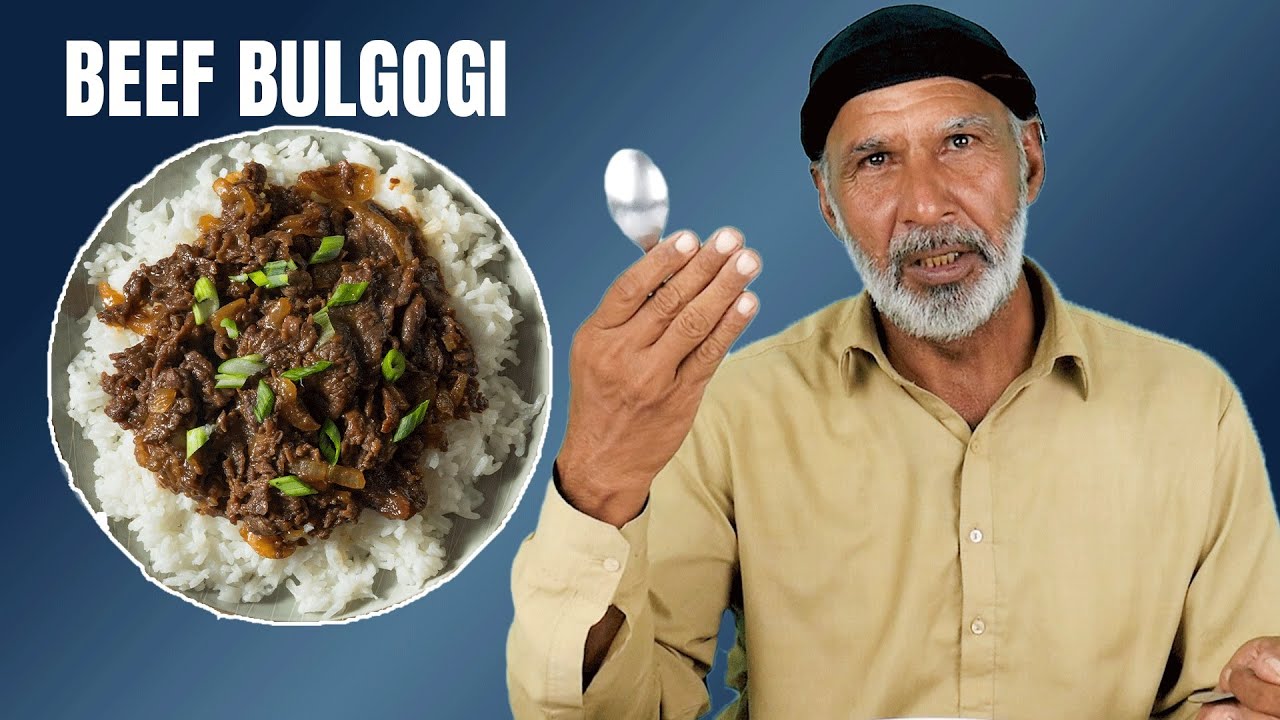 Tribal People Try Korean Beef Bulgogi - YouTube