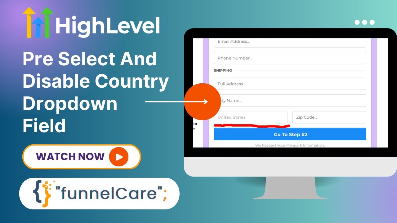 HighLevel | Pre Select and Disable Country Field Dropdown With Custom ...