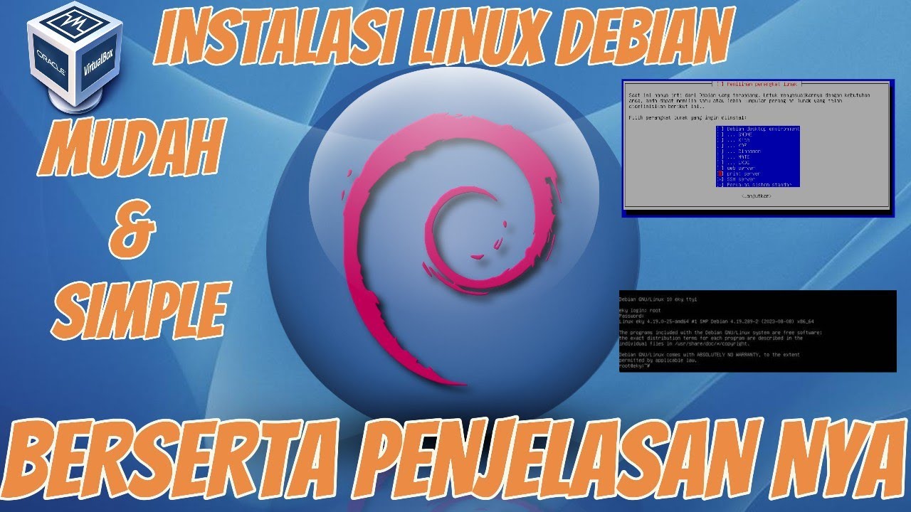 INSTALASI & PENJELASAN LINUX DEBIAN - YouTube