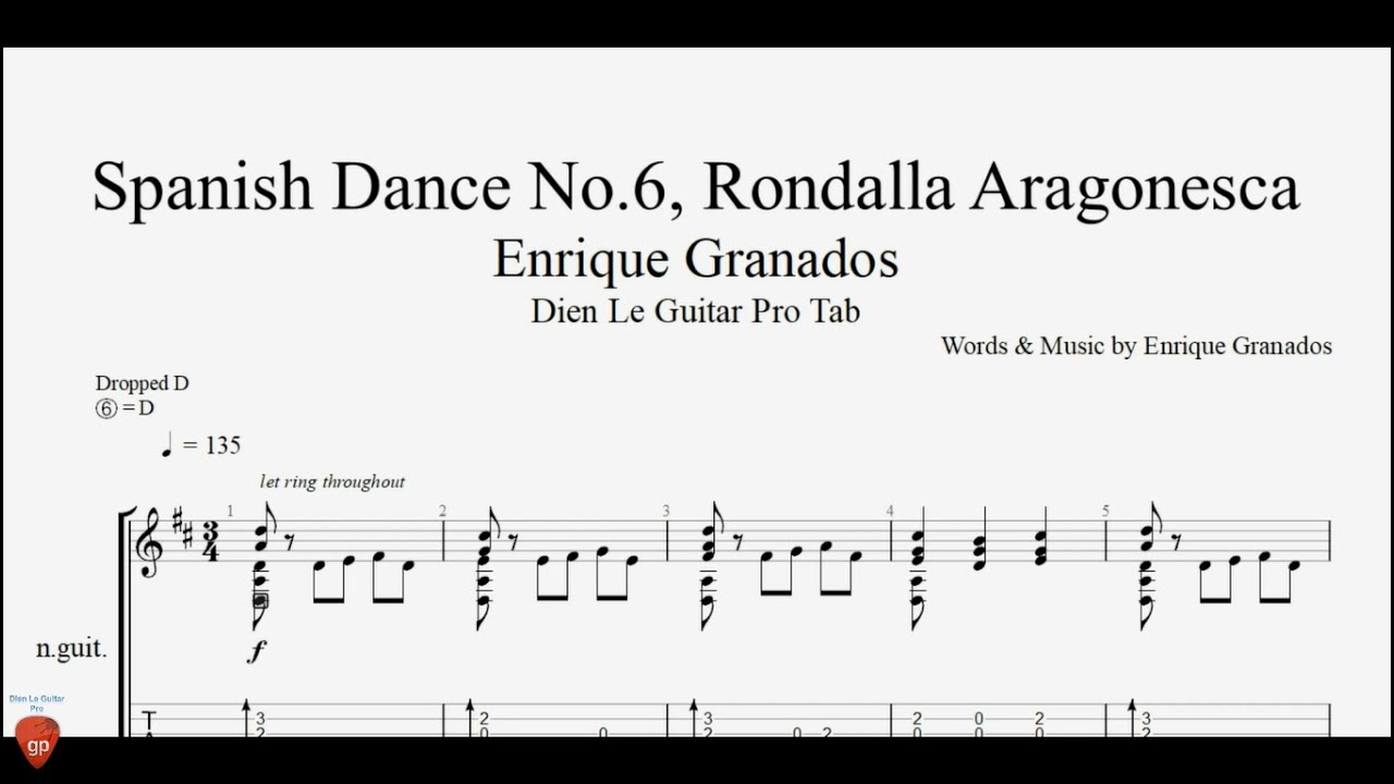 Enrique Granados - Spanish Dance No.6, Rondalla Aragonesca - Guitar ...