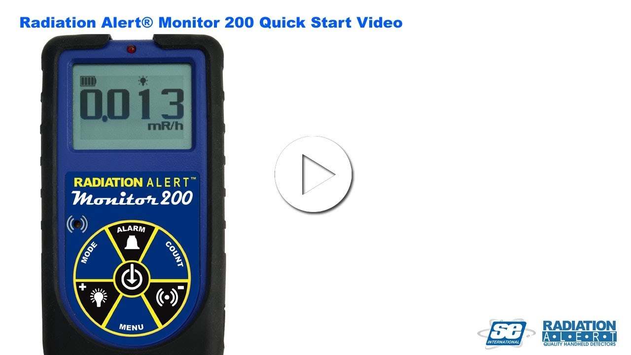 Radiation Alert® Monitor 200 Radiation Detector- Quick Start Video ...