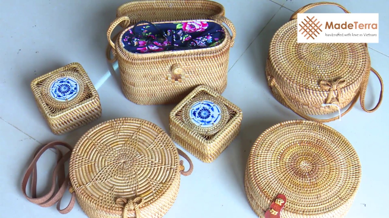 Straw Rattan Bag Craftmanship - YouTube