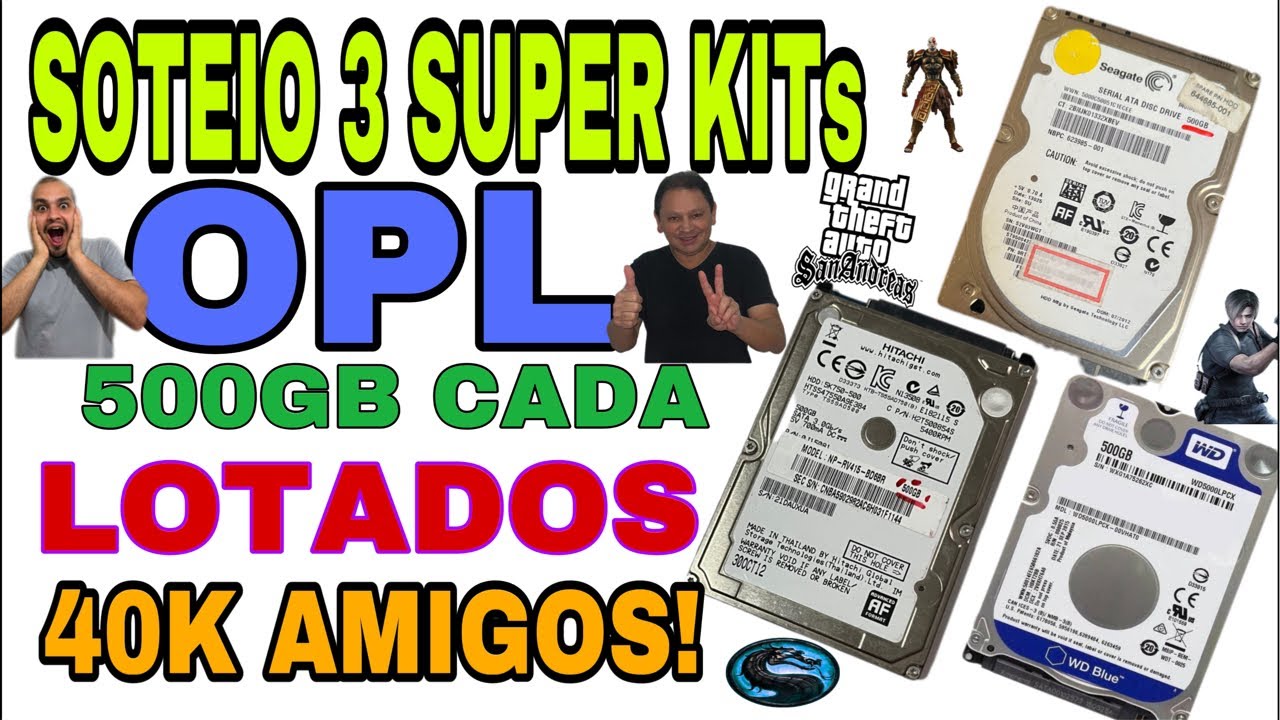 SORTEIO 3 SUPER KITS OPL 500GB LOTADOS SÓ OS MELHORES! 40K AMIGOS ...