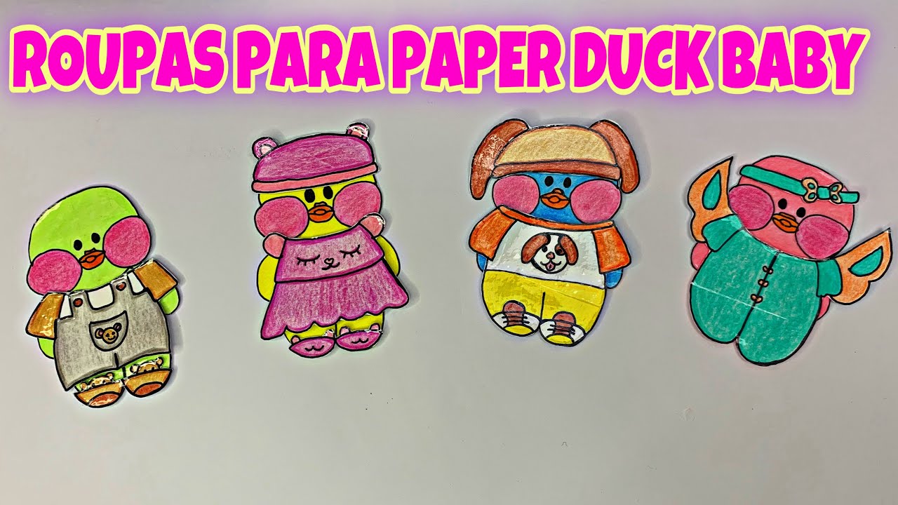 FAZENDO ROUPA PARA 4 PAPER DUCKs BABY | Paper Duck clothes 😍 #paperduck ...