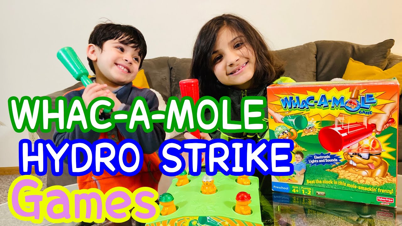 Playing Whac A Mole & Hydro Strike Games with Renad vs Ryan. - YouTube