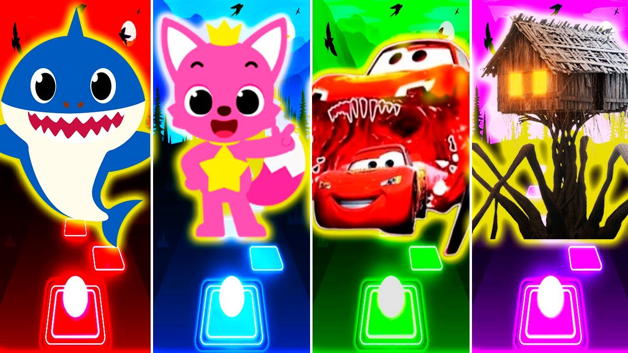 Baby Shark 🆚 Baby Shark Friends 🆚 Lightning Mcqueen Eate 🆚 Spider House ...