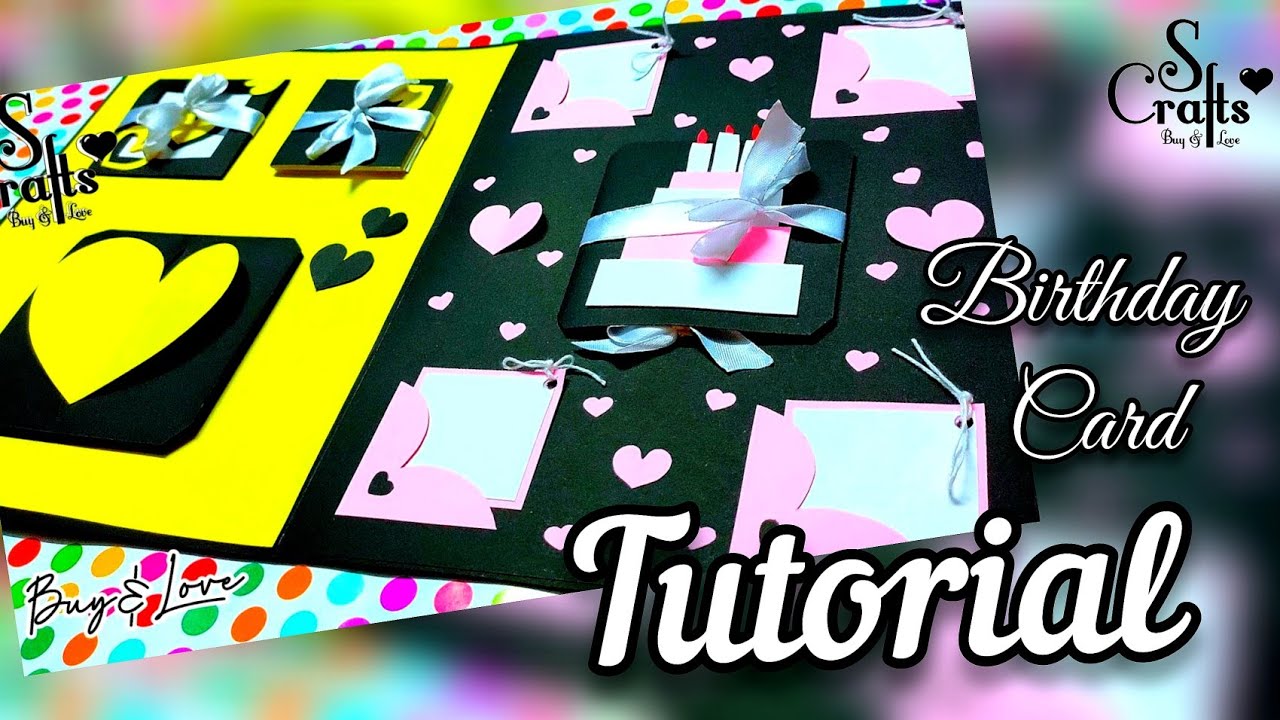 Birthday Card full Tutorial ️ | Handmade | Birthday card ideas | Gift ...