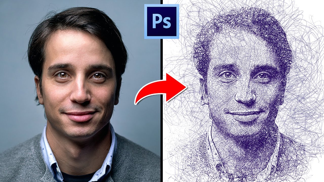 Tutorial Scribble Art Effect di Adobe Photoshop - YouTube