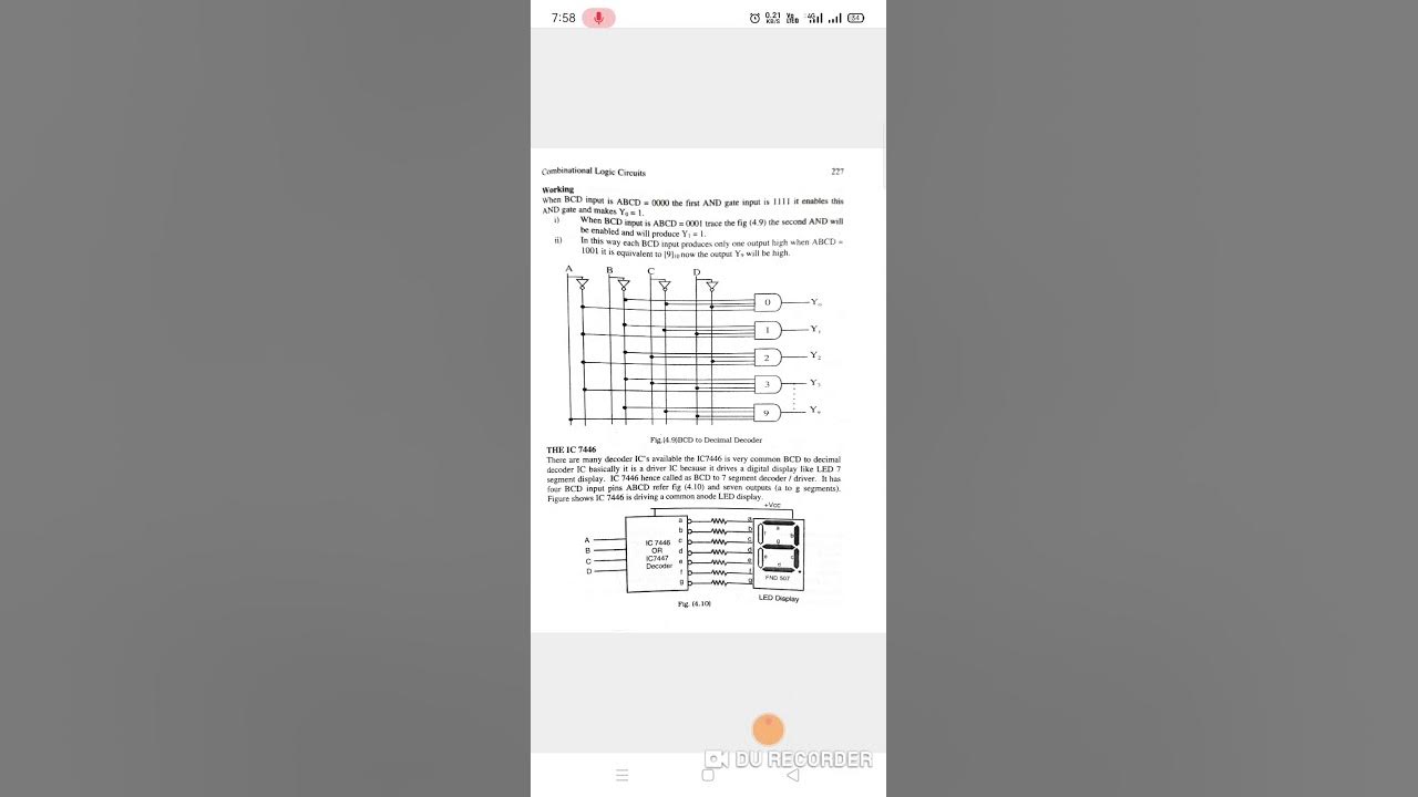 Decoder- the IC 7446(BCD to 7- Segment Decoder), Multipoint ...