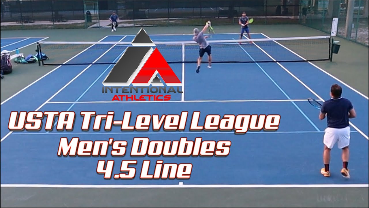 USTA Tri-Level League Men's Doubles Tennis NTRP 4.5 Line 2nd Set ...
