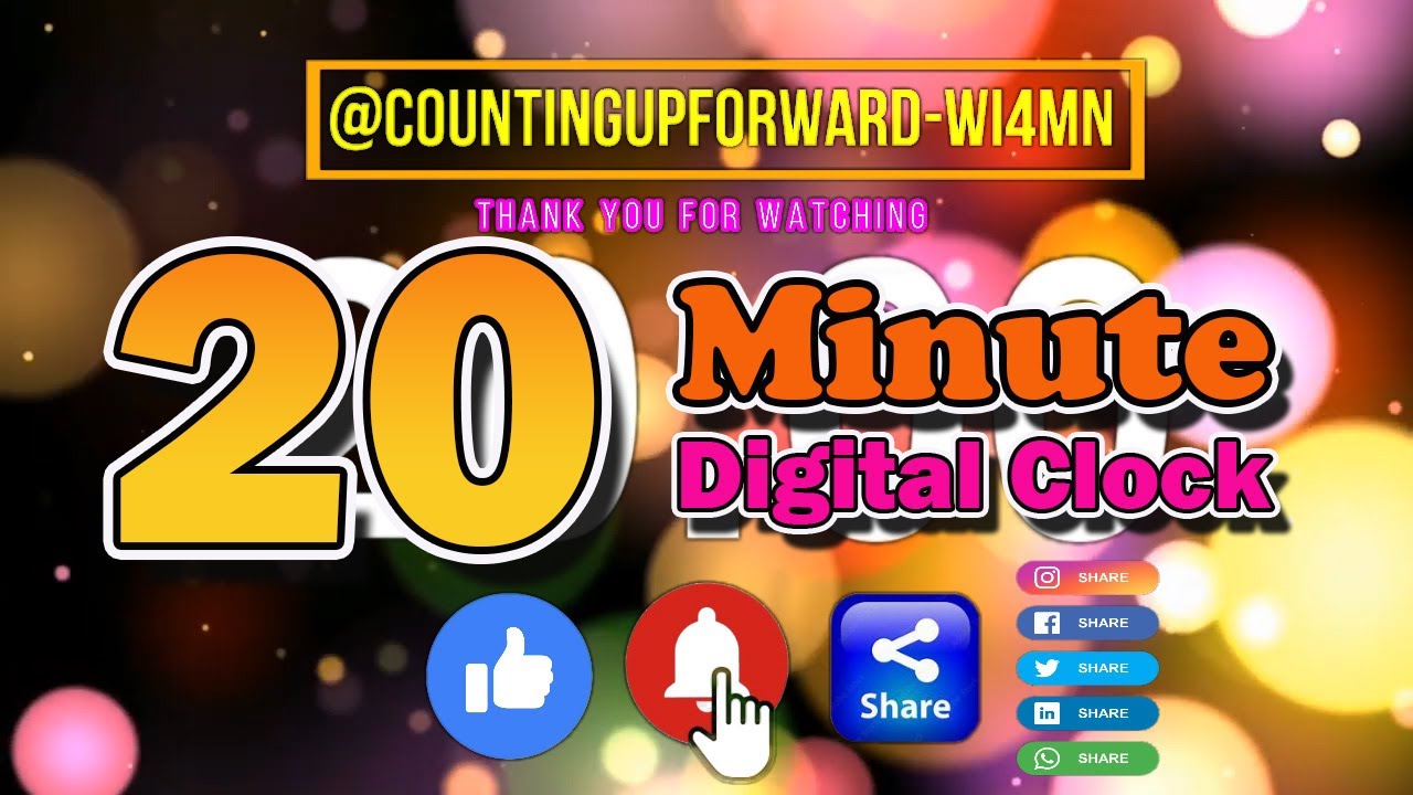 New 20 Minute Digital Clock 13 - YouTube