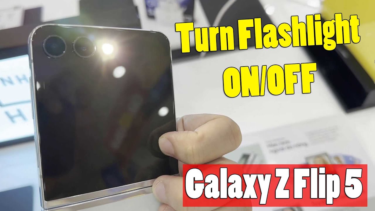 How To Turn Flashlight ON/OFF Samsung Galaxy Z Flip 5 - YouTube