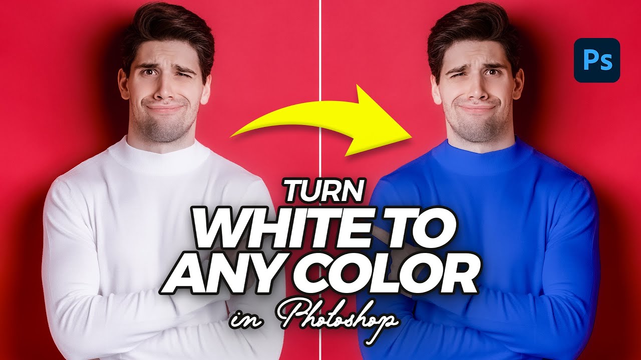 Easily Change White To Any Color In Photoshop! - YouTube