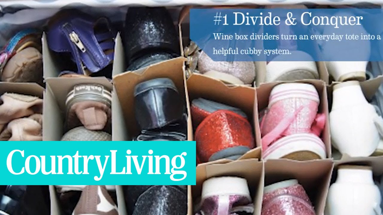 5 Smart Ways to Keep Your Shoes Tidy | Country Living - YouTube