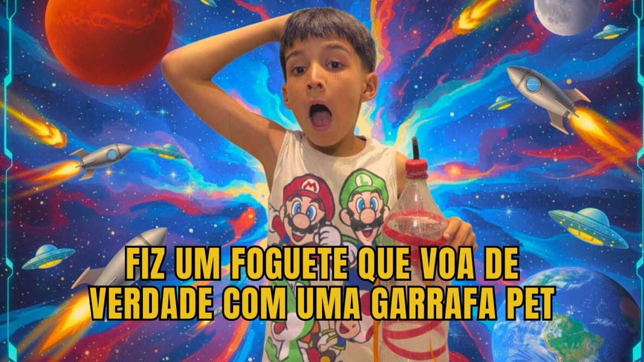 FIZ UM FOGUETE QUE VOA DE VERDADE COM UMA GARRAFA PET - YouTube