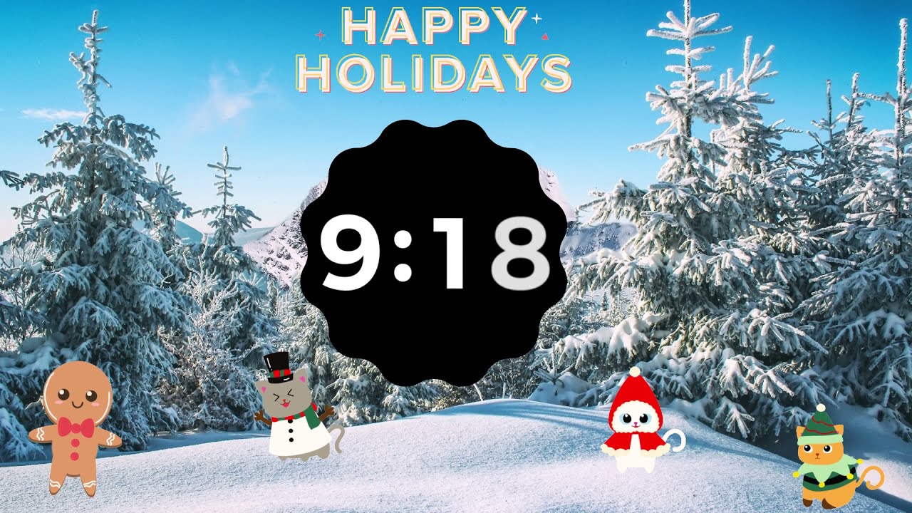 10 Minute Winter Timer No Music| Christmas Timer 10 Minutes| 10 Minute ...