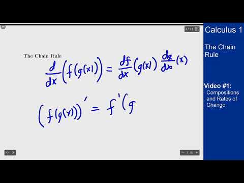 The Chain Rule - Video 1 - Compositions and Rates of Change - YouTube
