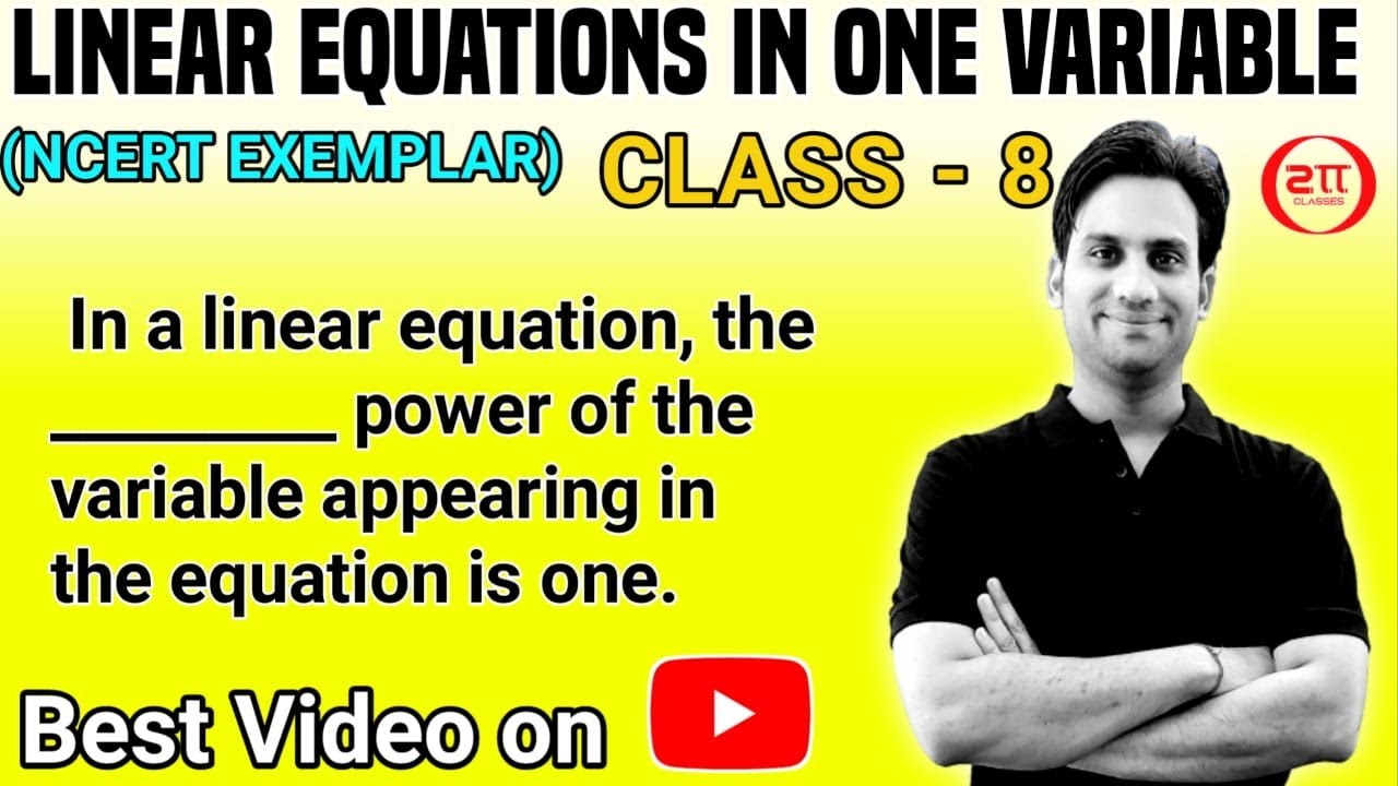In a linear equation, the _________ power of the variable appearing in ...