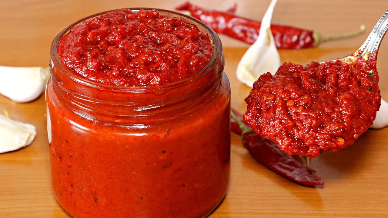 Red Chilli Garlic Chutney | Easy And Quick Garlic Chutney | Kanak's ...